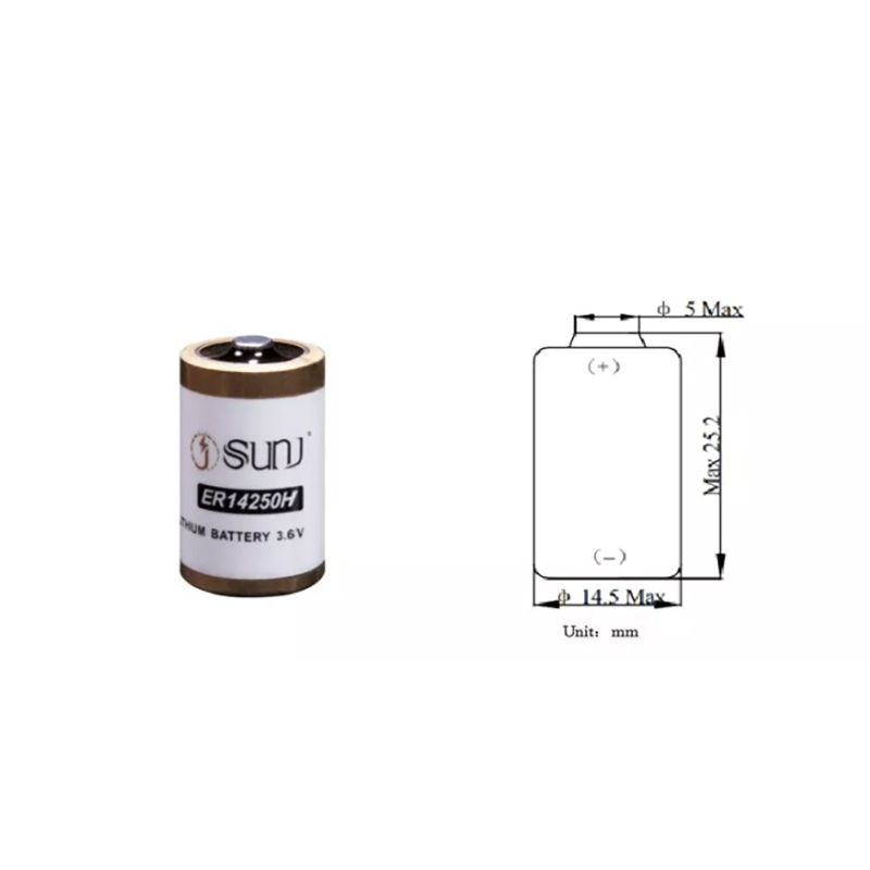 ER14250H 1200mAh Lithium Thionyl Chloride Battery Supplier